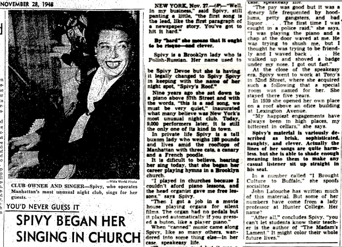 Madame Spivy: A Tropical Fish – Brian Ferrari's Blog