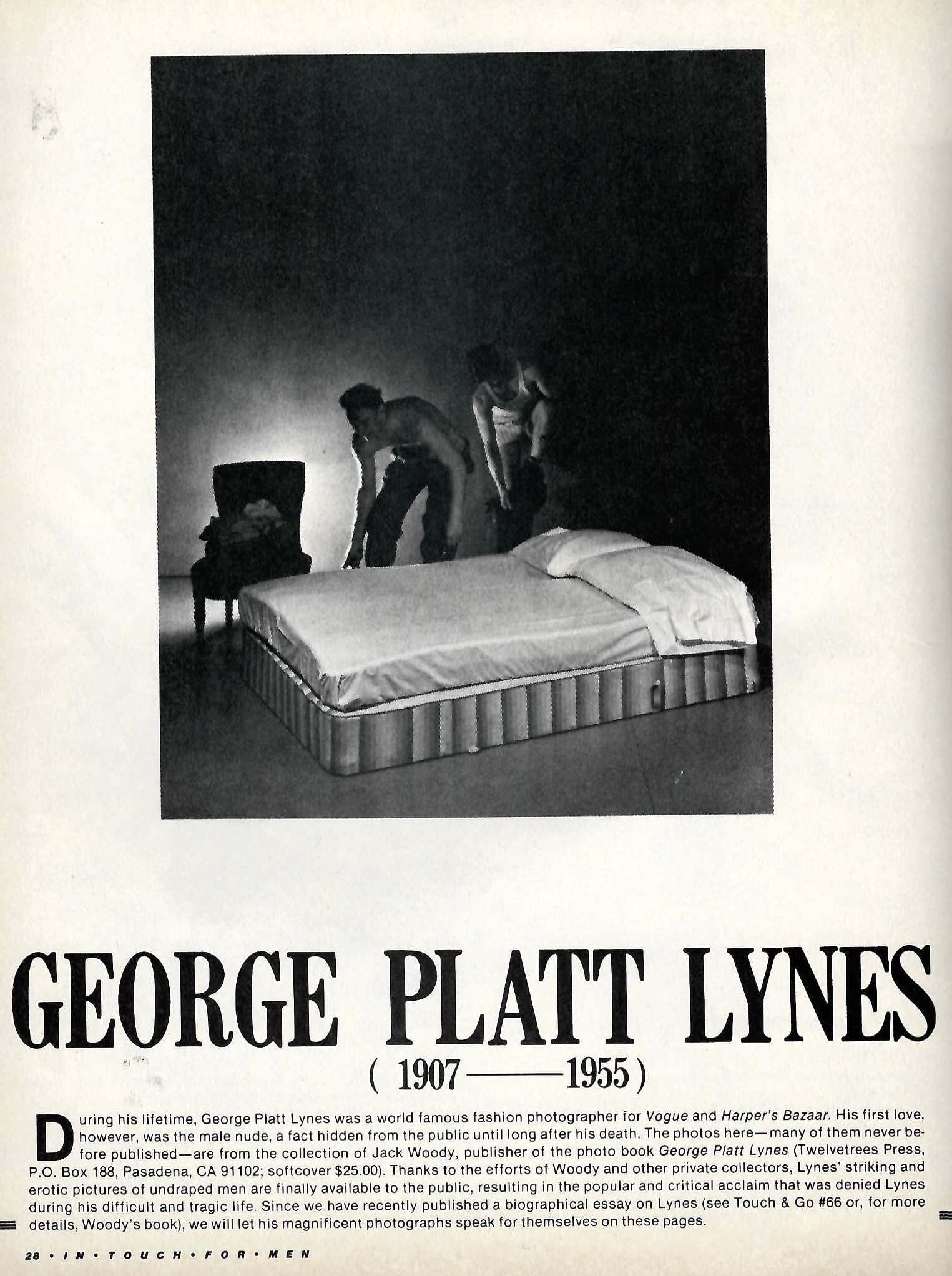 George Platt Lynes: In Touch Magazine (1982) – Brian Ferrari's Blog