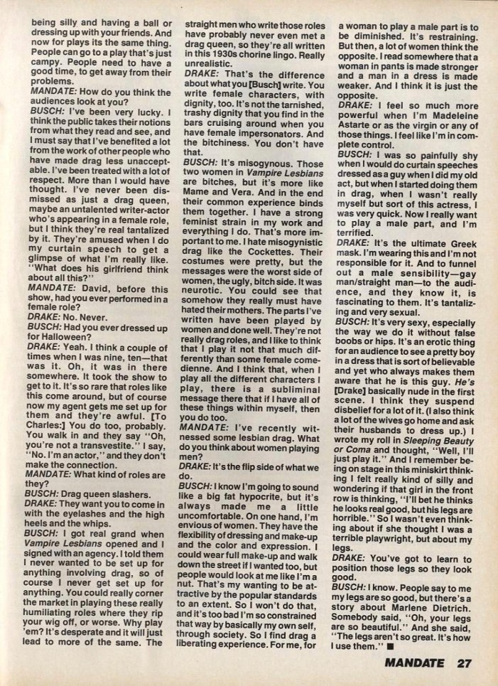 Mandate 1988: New York Redefines Drag – Brian Ferrari's Blog